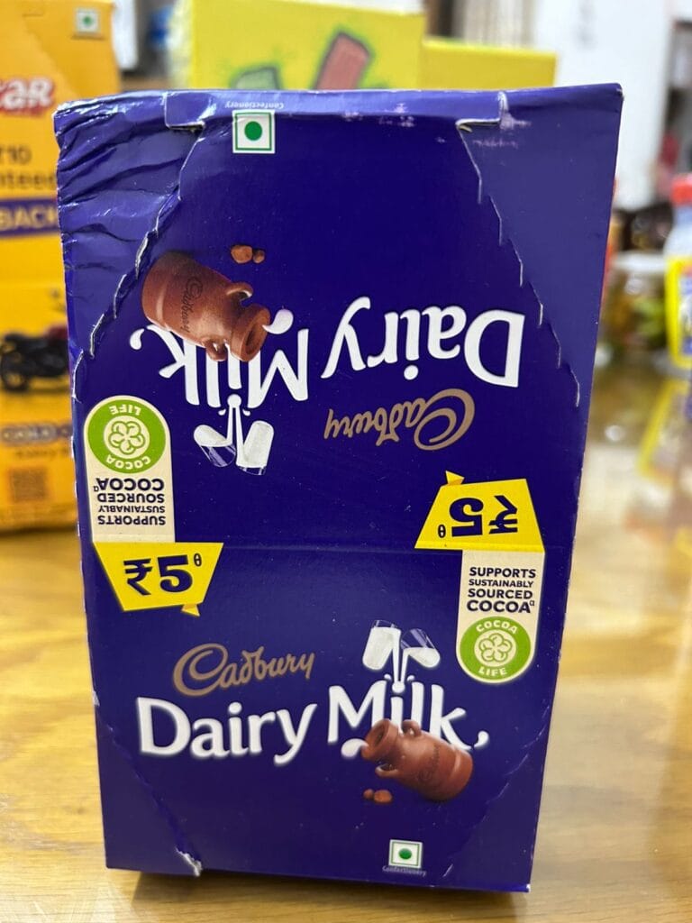 (C) Cadbury Dairy Milk Chocolate Bar 6.6g 5rs Box (Pack of 72) INDIAN ...
